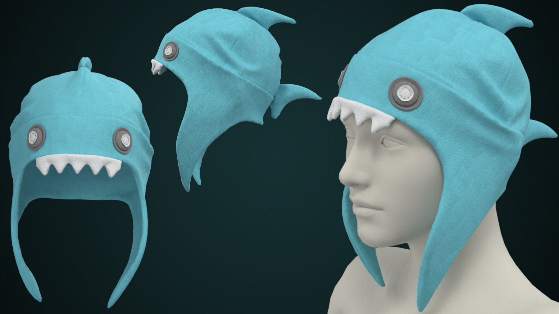 ArtStation - 5 Funny hats pack + 1 BONUS fur hat / Marvelous Designer ...