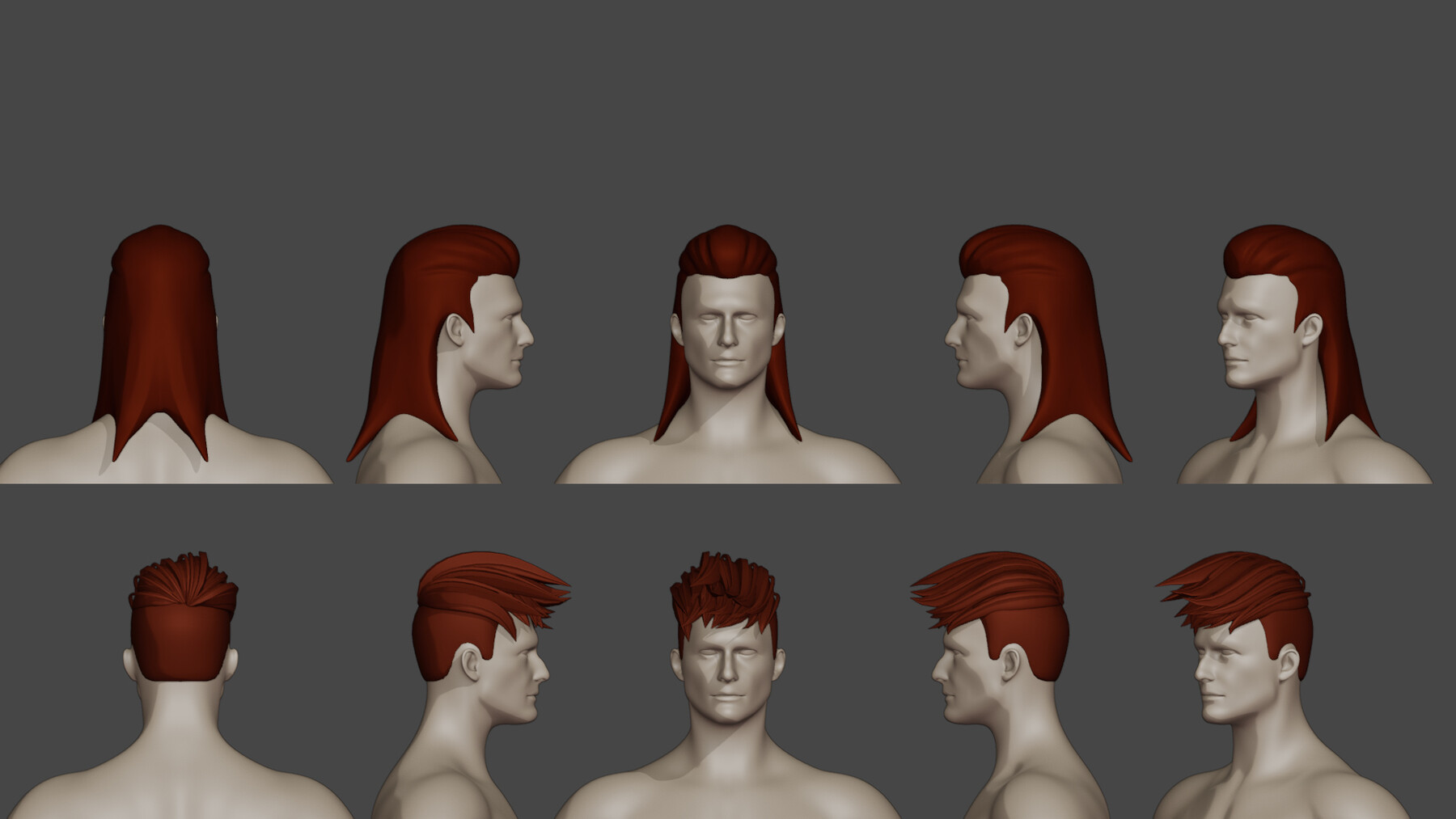 ArtStation - Male hair pack | Game Assets