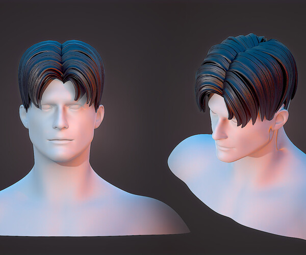 ArtStation - Male hair pack | Game Assets