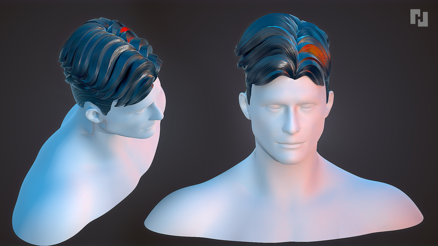 ArtStation - Male hair pack | Game Assets