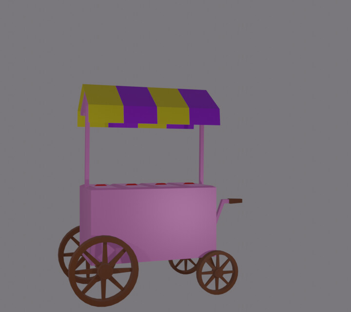 ArtStation - 3D Ice Cream Cart | Game Assets