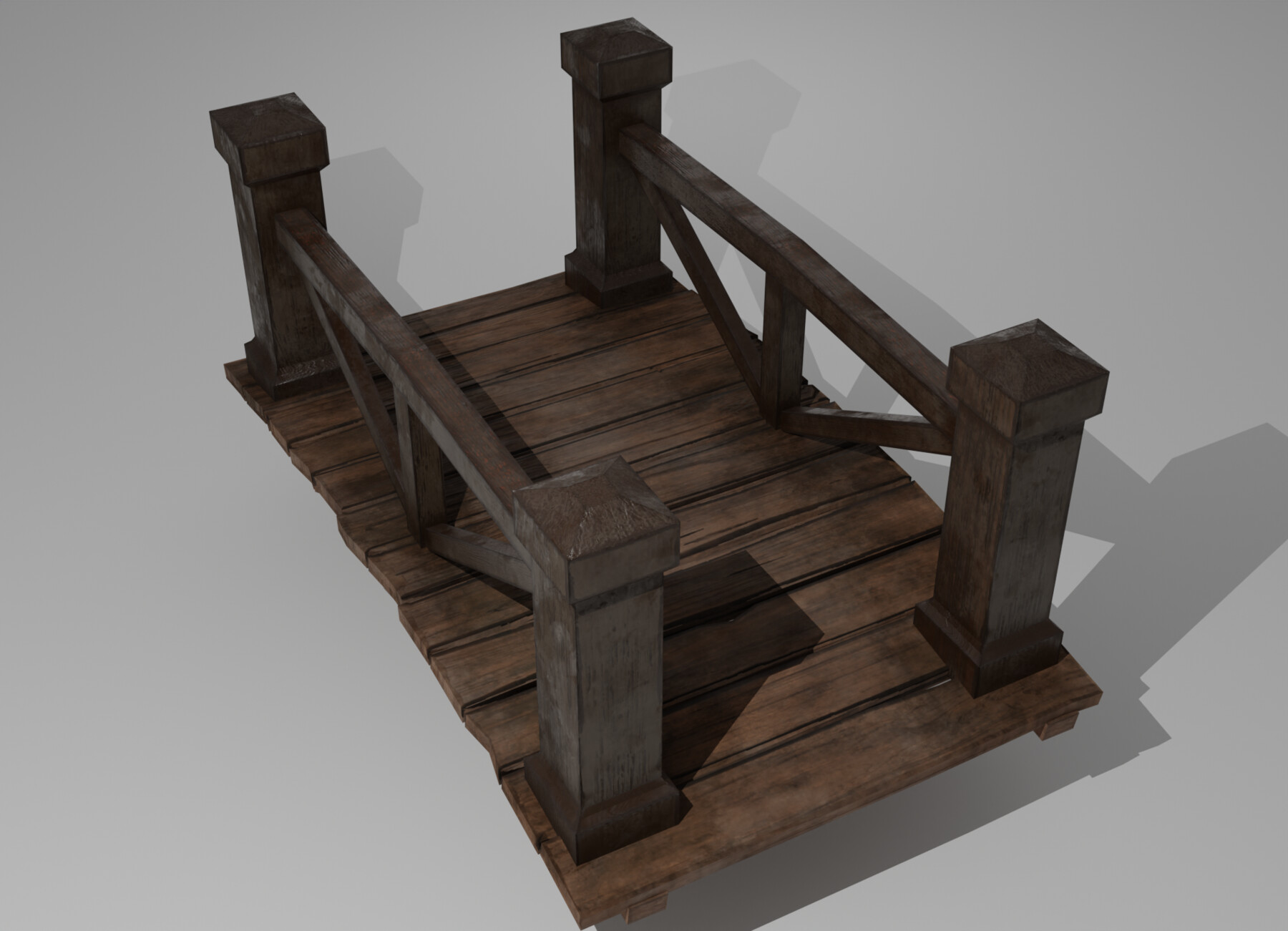 Plank Wood Bridge Game Old Wooden Bridge Planks Over Hi Res Stock