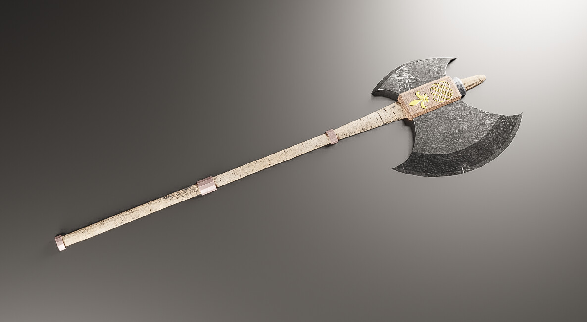 ArtStation - Low Poly Axe 2K Texture - GameReady LongAxe | Game Assets