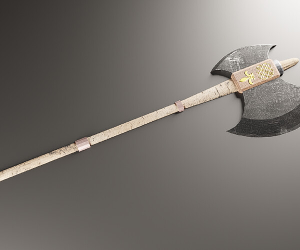 ArtStation - Low Poly Axe 2K Texture - GameReady LongAxe | Game Assets