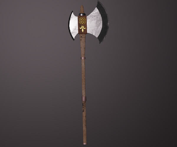 ArtStation - Low Poly Axe 2K Texture - GameReady LongAxe | Game Assets