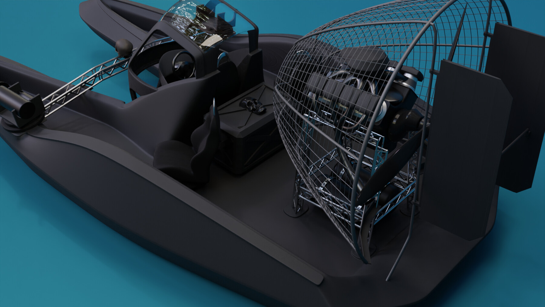 ArtStation - Futuristic Military Airboat | Resources