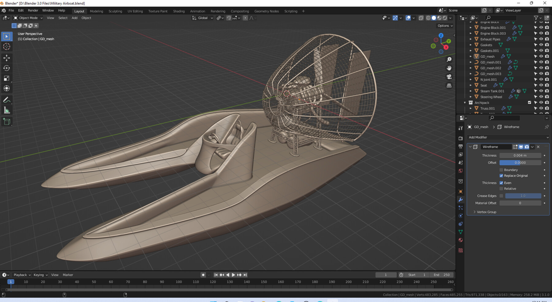 ArtStation - Futuristic Military Airboat | Resources