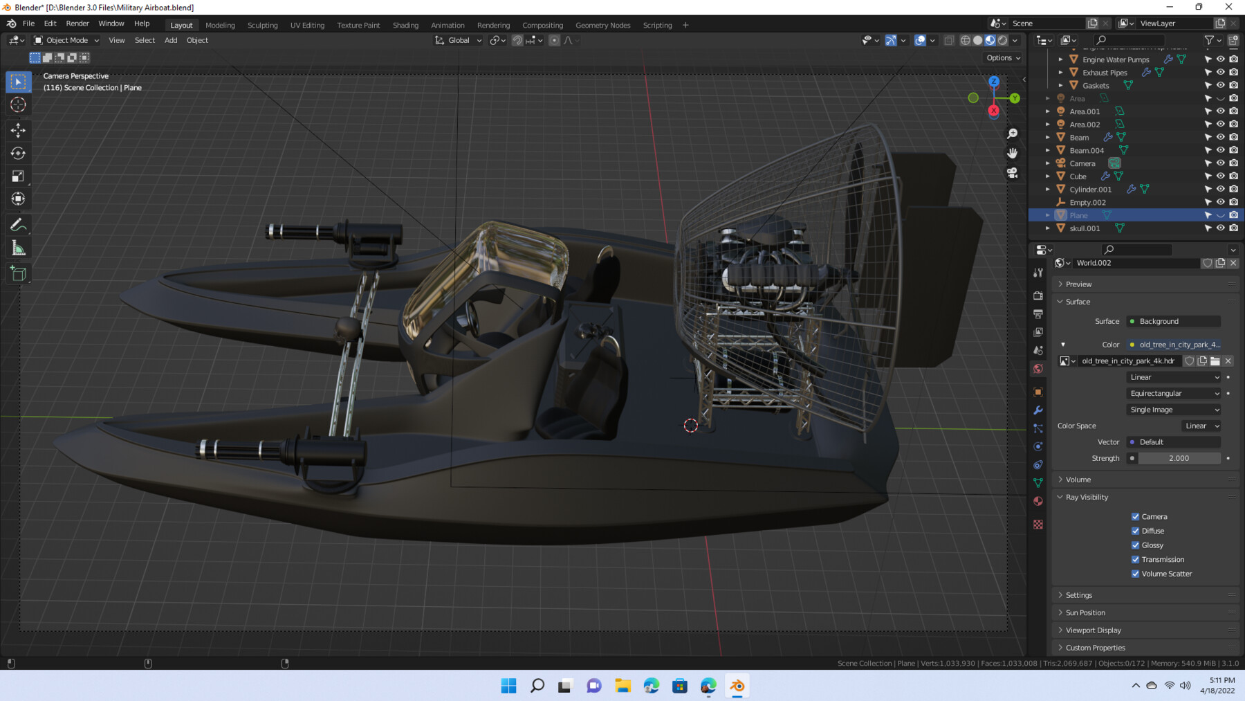 ArtStation - Futuristic Military Airboat | Resources