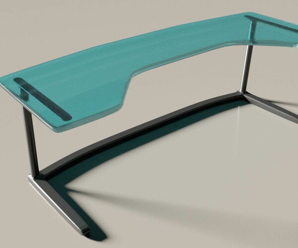 ArtStation - Glass Computer Desk | Game Assets