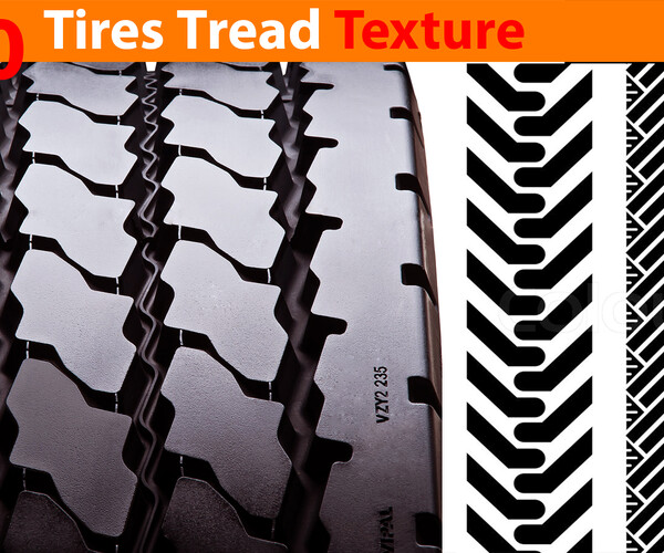 ArtStation - 130 Tires Tread Texture | Brushes
