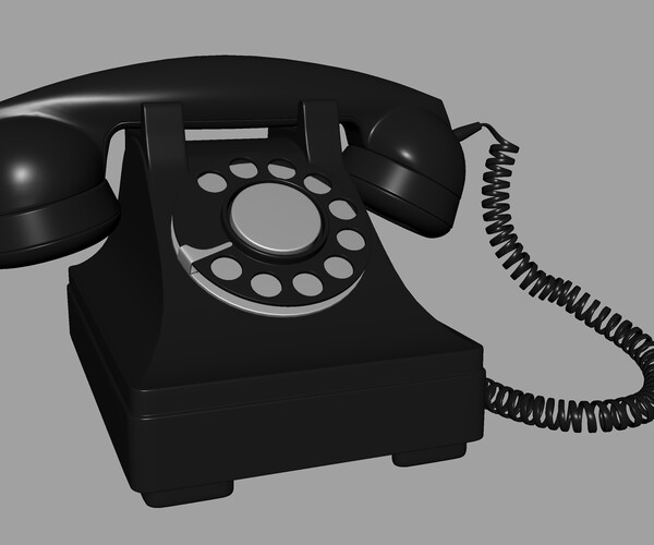 ArtStation - old fashioned phone model | Resources