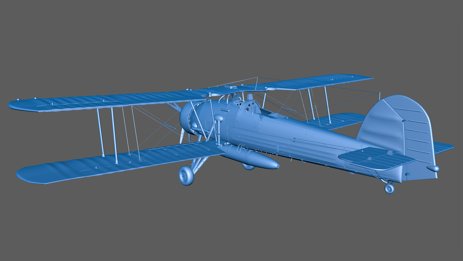 ArtStation - old style double wings airplane | Resources
