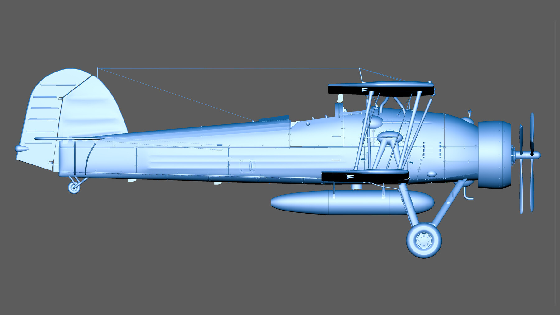 ArtStation - old style double wings airplane | Resources