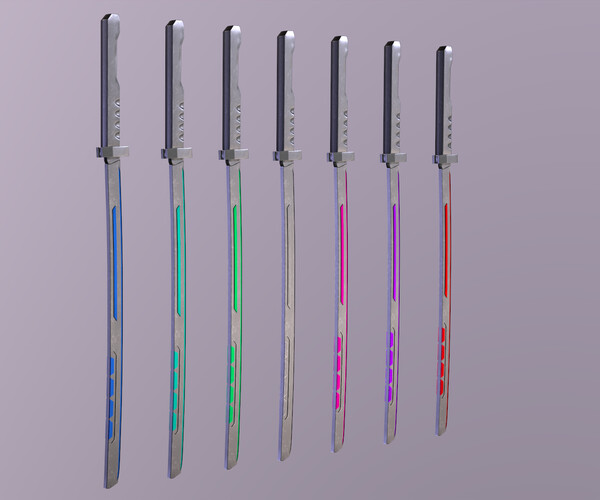 ArtStation - Free Sword [7 Color Presets] | Game Assets