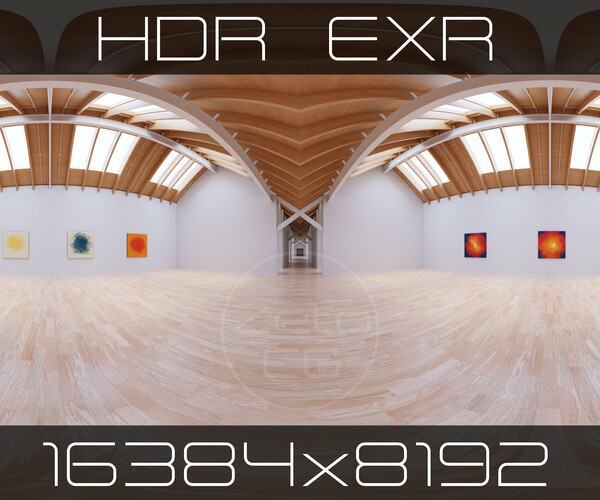 ArtStation - HDRI - Art Museum Gallery Interior 25 - 16384x8192 | Resources