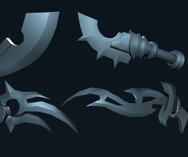 ArtStation - 20 DAGGER BASE MESH-VOL01 | Game Assets