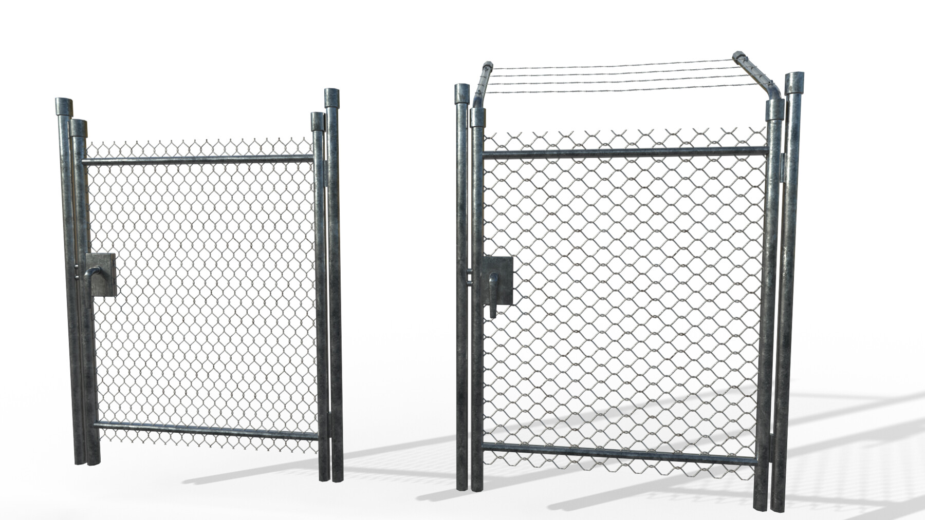 ArtStation - Netting Mesh Fence Kit Low Poly Low-poly 3D model | Resources