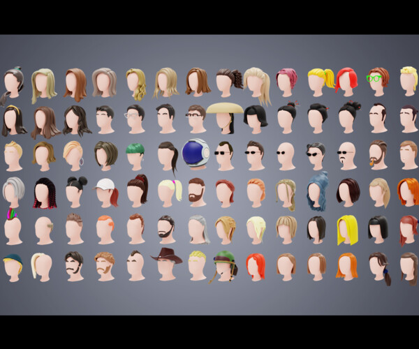 ArtStation - 150 Base Stylized Haircuts | Resources