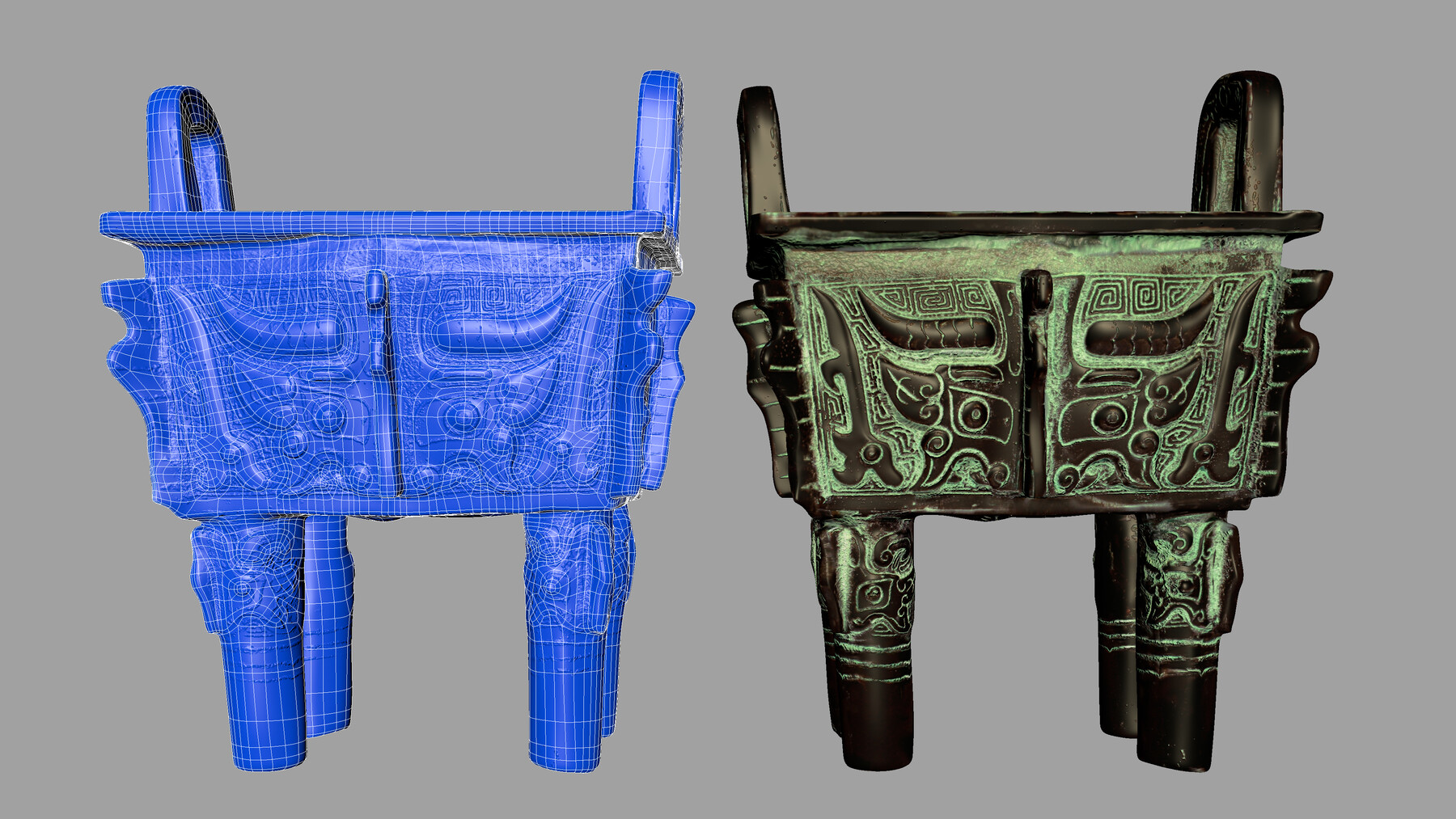 ArtStation - Ancient Chinese bronze tripod | Resources