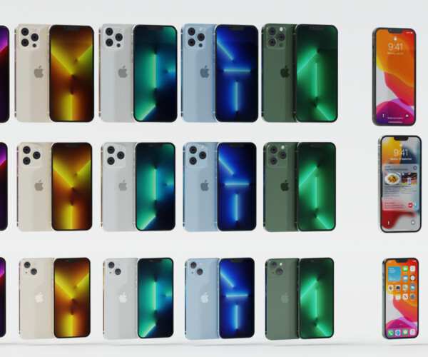 ArtStation - iphone 13 mobile phone All versions high-quality 3D model ...