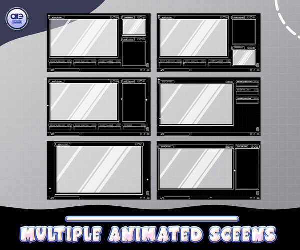 ArtStation - Animated Stream Package Overlay Black Pixels , Pixel ...