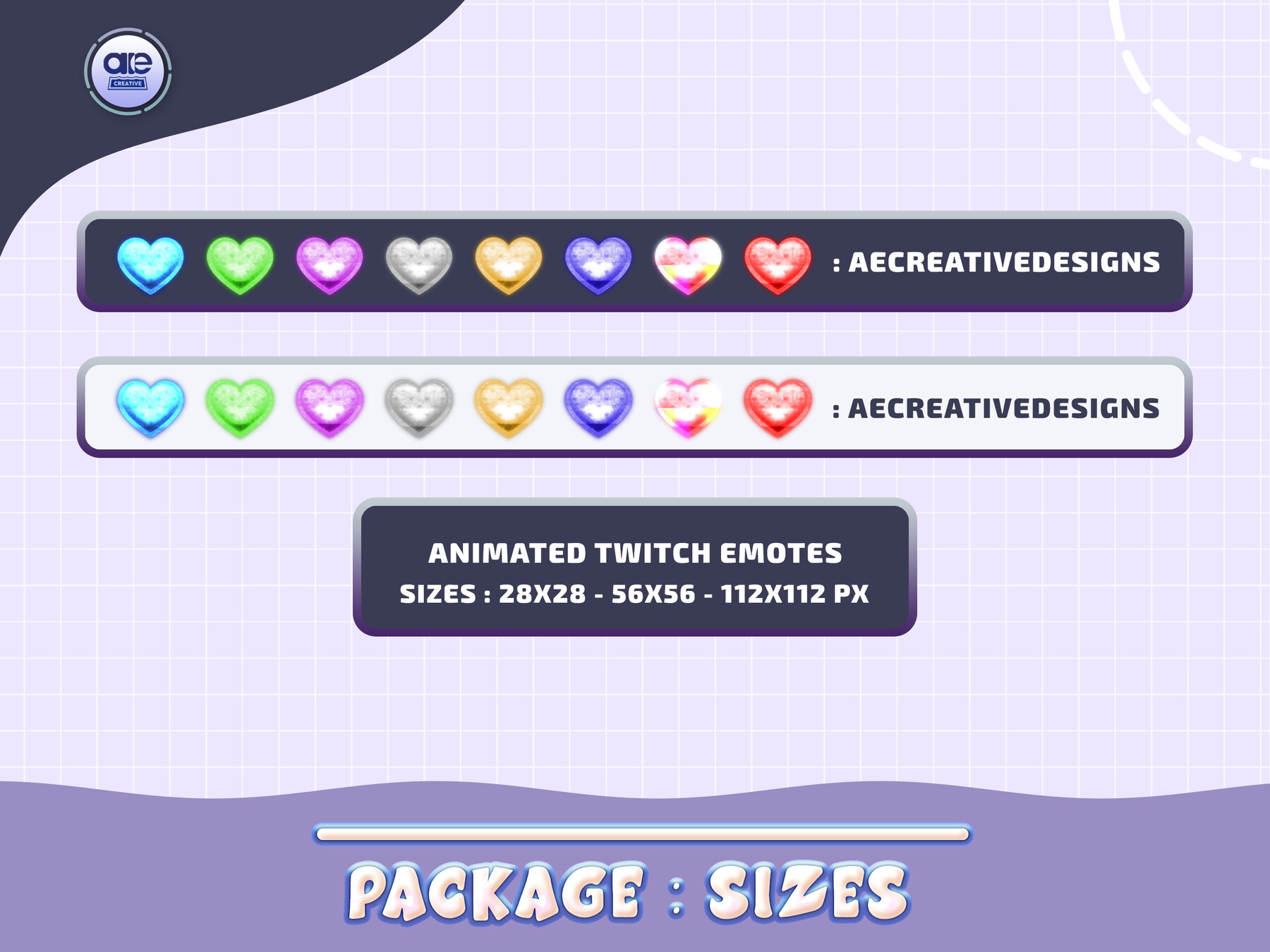 ArtStation - Animated Twitch Emotes Hearts, Valentine's Emote, Animated ...