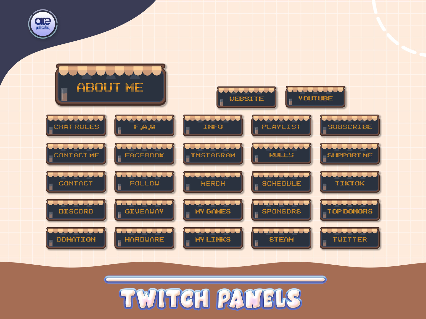 ArtStation - Coffee Animated Stream Package Overlay Café Shop, Clean ...