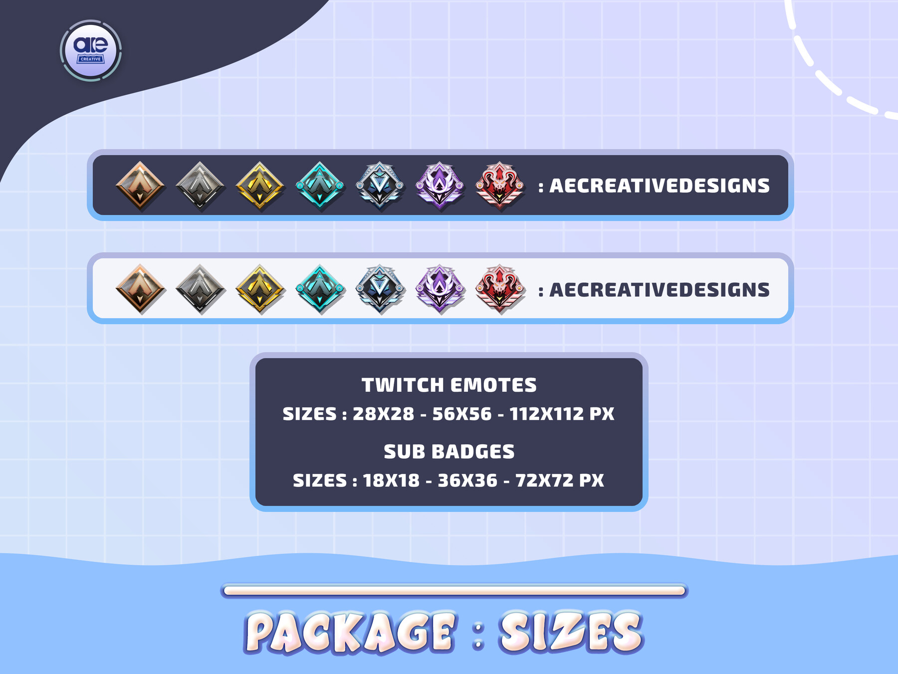 ArtStation - Apex Twitch Sub Badges, Apex Ranks Badges, Clean And High ...