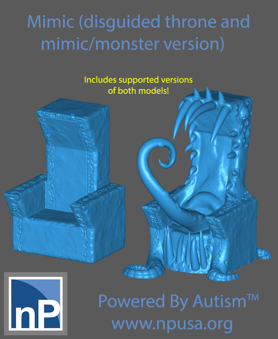 ArtStation - Mimic Throne and Monster Throne / Evil Shapeshifter | Game ...
