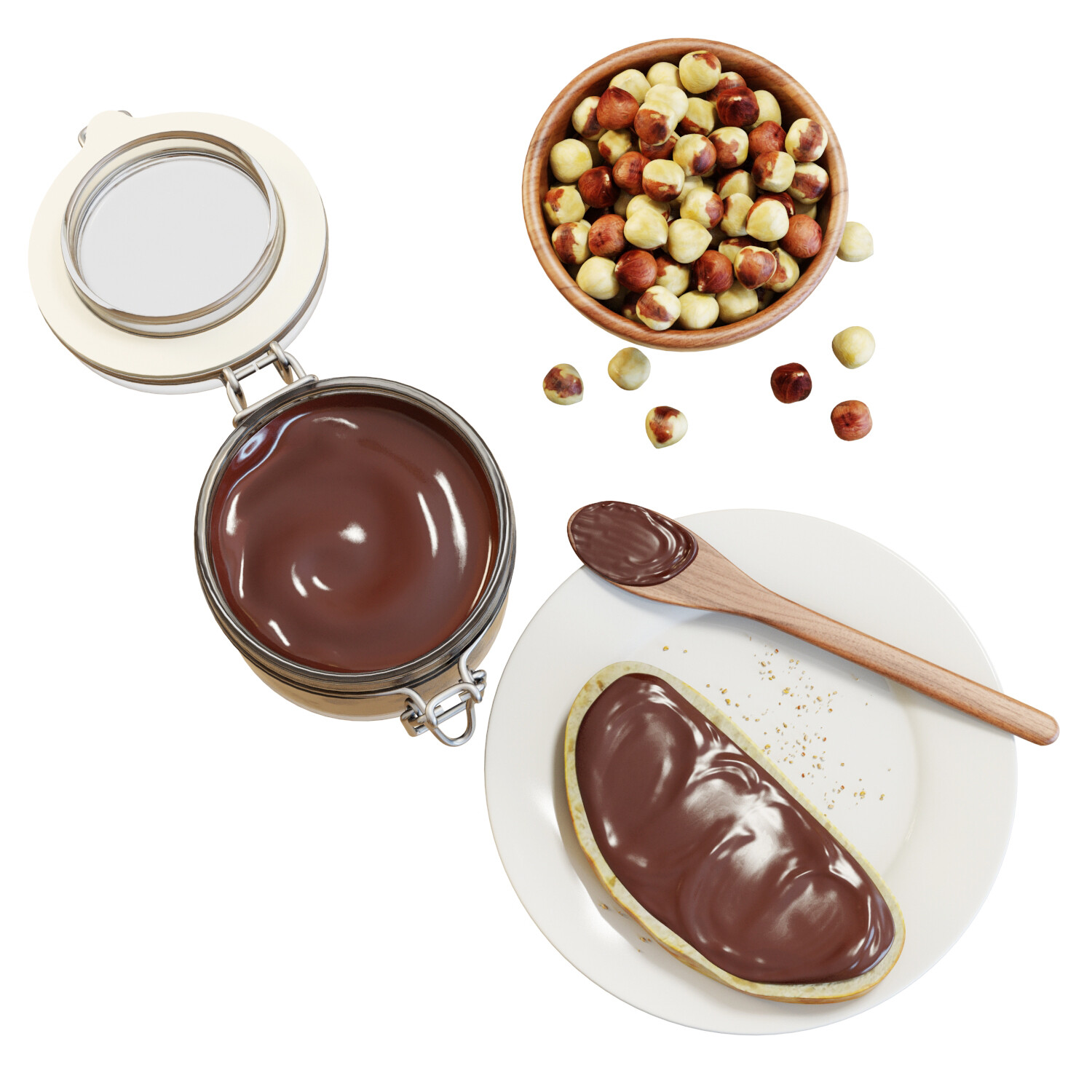 ArtStation - 3D Model / Food Set 25 / Nutella Sandwich | Resources