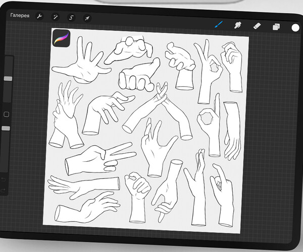 ArtStation - Free Hands Brushes Set for Procreate | Brushes