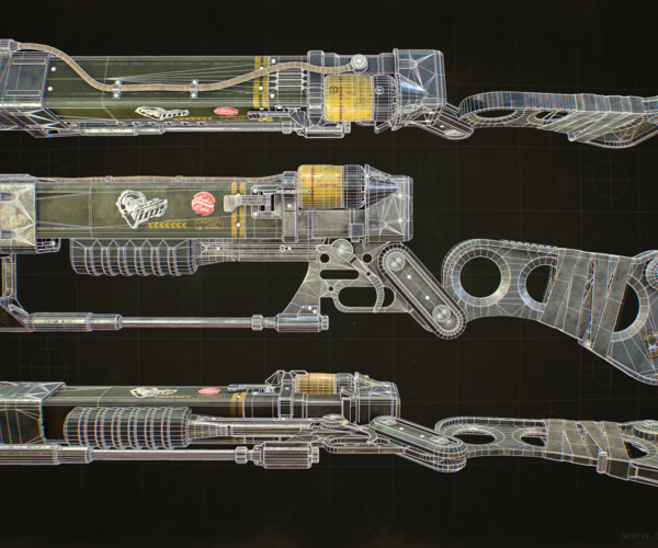 ArtStation - Fallout 4 Fanart - AER9 Laser Rifle | Game Assets