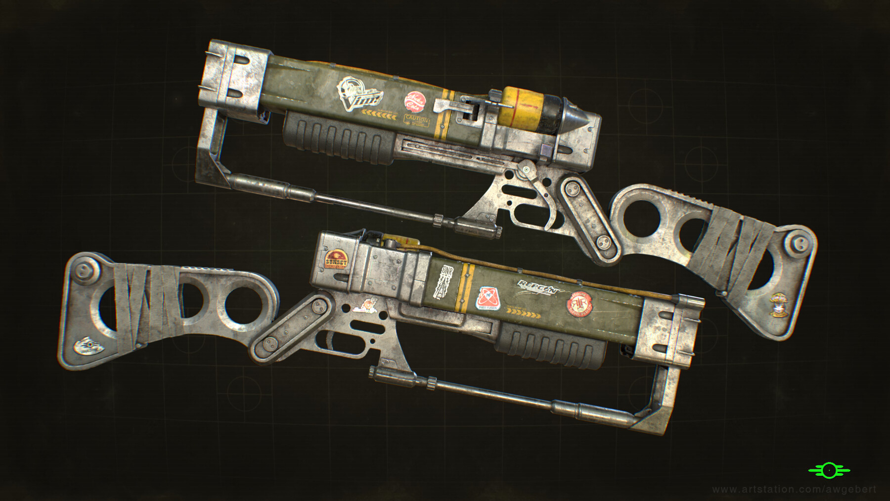 ArtStation - Fallout 4 Fanart - AER9 Laser Rifle | Game Assets