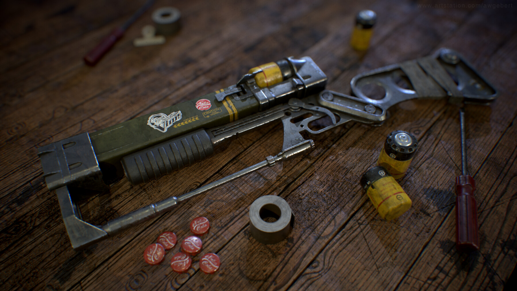 ArtStation - Fallout 4 Fanart - AER9 Laser Rifle | Game Assets