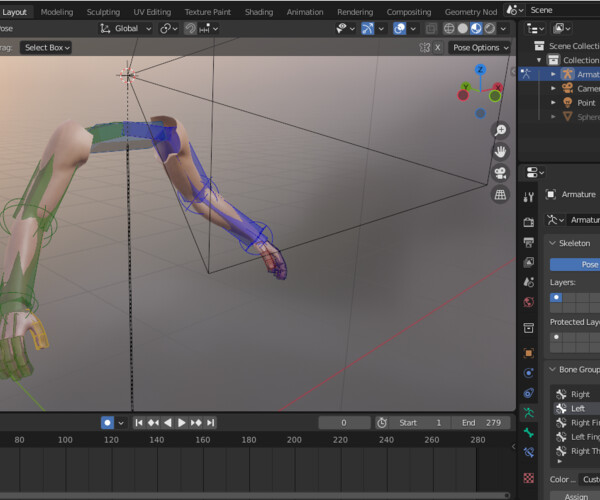 ArtStation - First Person Hand Rig (Blender/3dsMax) | Game Assets