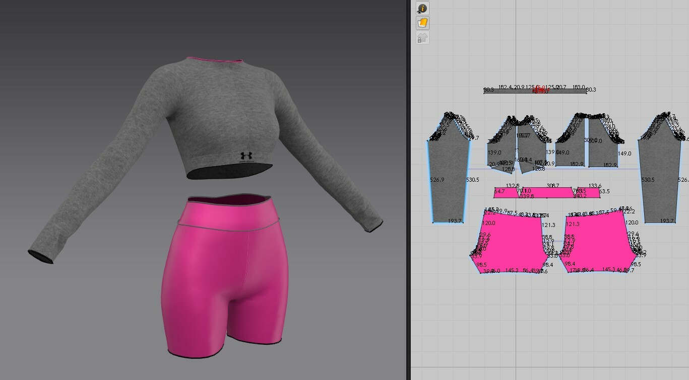 ArtStation - Female workout outfit longsleeve and shorts | Game Assets