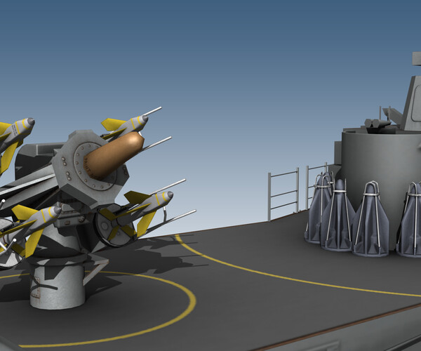 ArtStation - Amazon-Class Type 21 Frigate | Game Assets