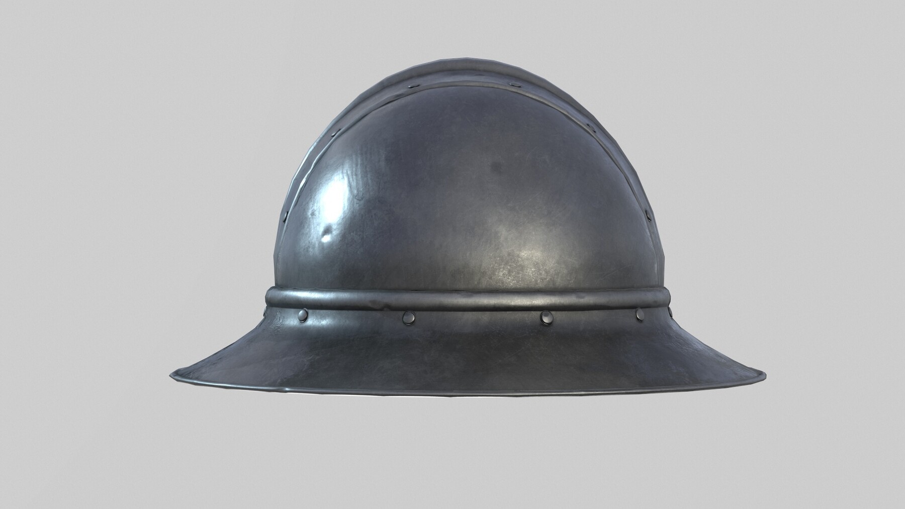 ArtStation - Medieval Kettle Helmet 01 | Game Assets