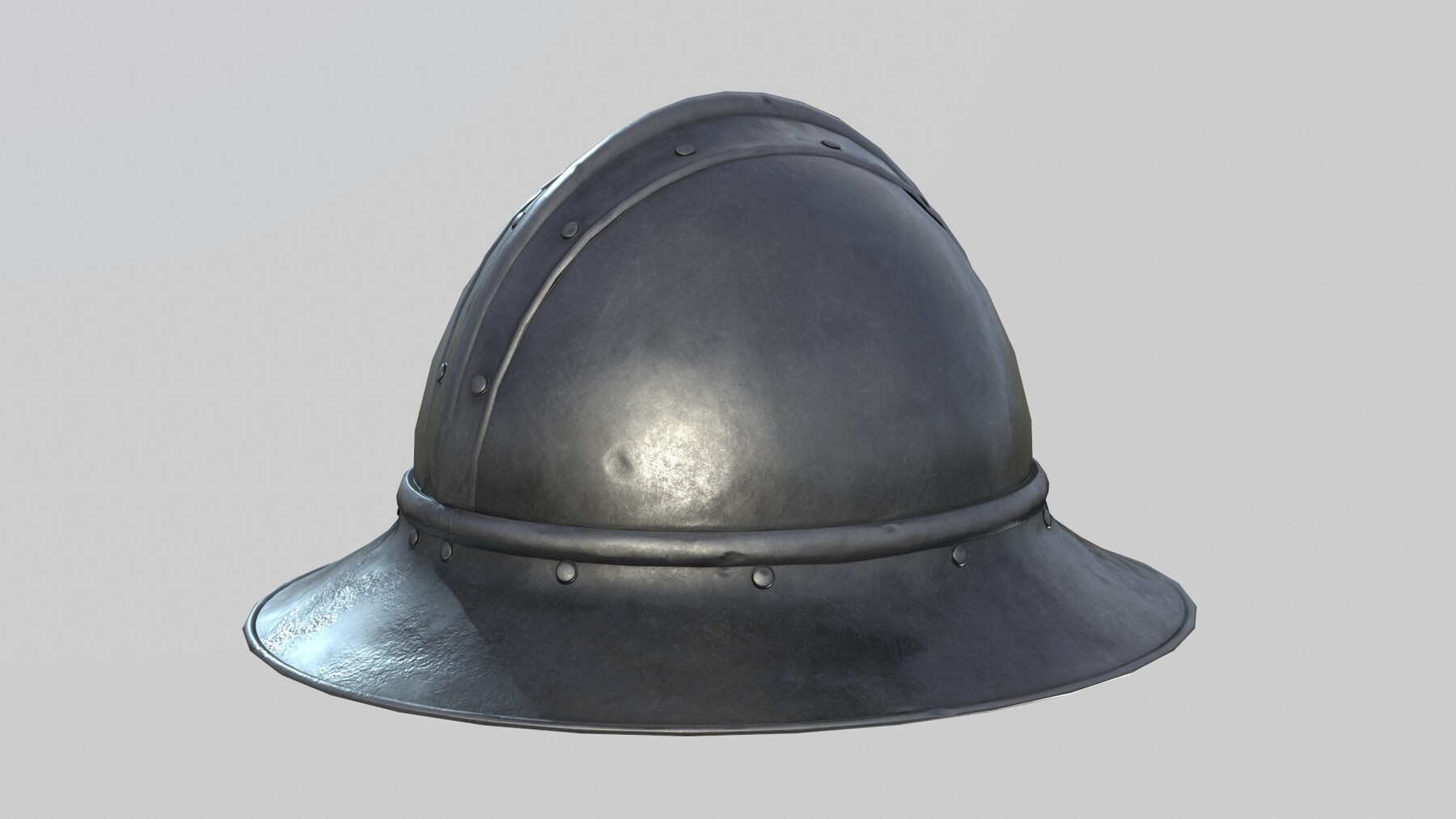 ArtStation - Medieval Kettle Helmet 01 | Game Assets