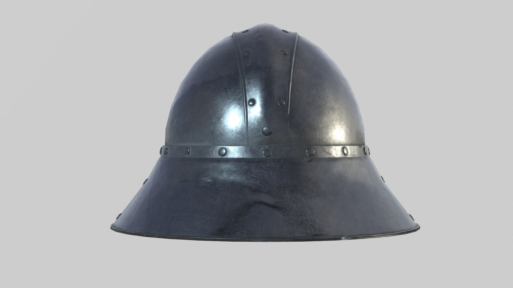 ArtStation - Medieval Kettle Helmet 02 | Game Assets