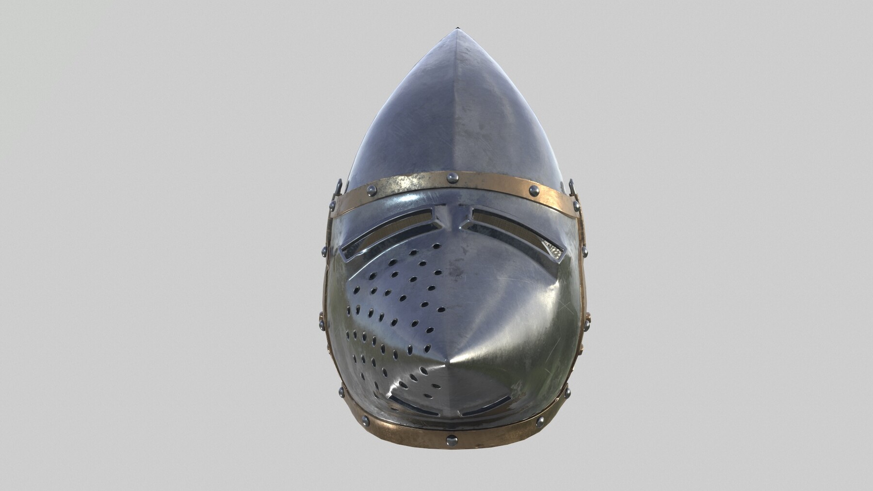 ArtStation - Medieval Bascinet Helmet | Game Assets