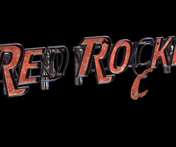 ArtStation - Fallout 4 Fanart - Red Rocket Sign | Game Assets