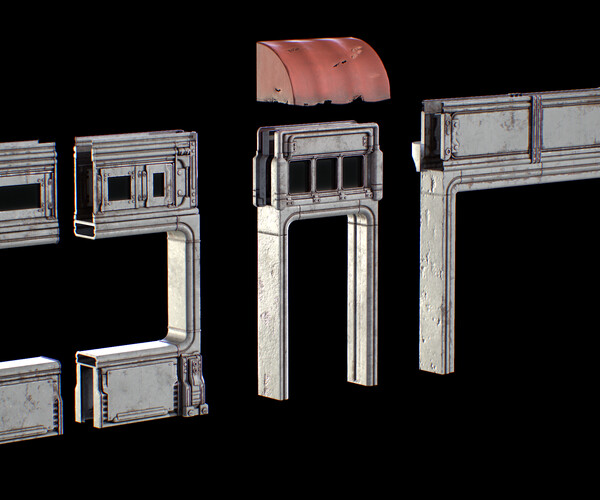 ArtStation - Fallout 4 Fanart - Ext Wall Modules | Game Assets