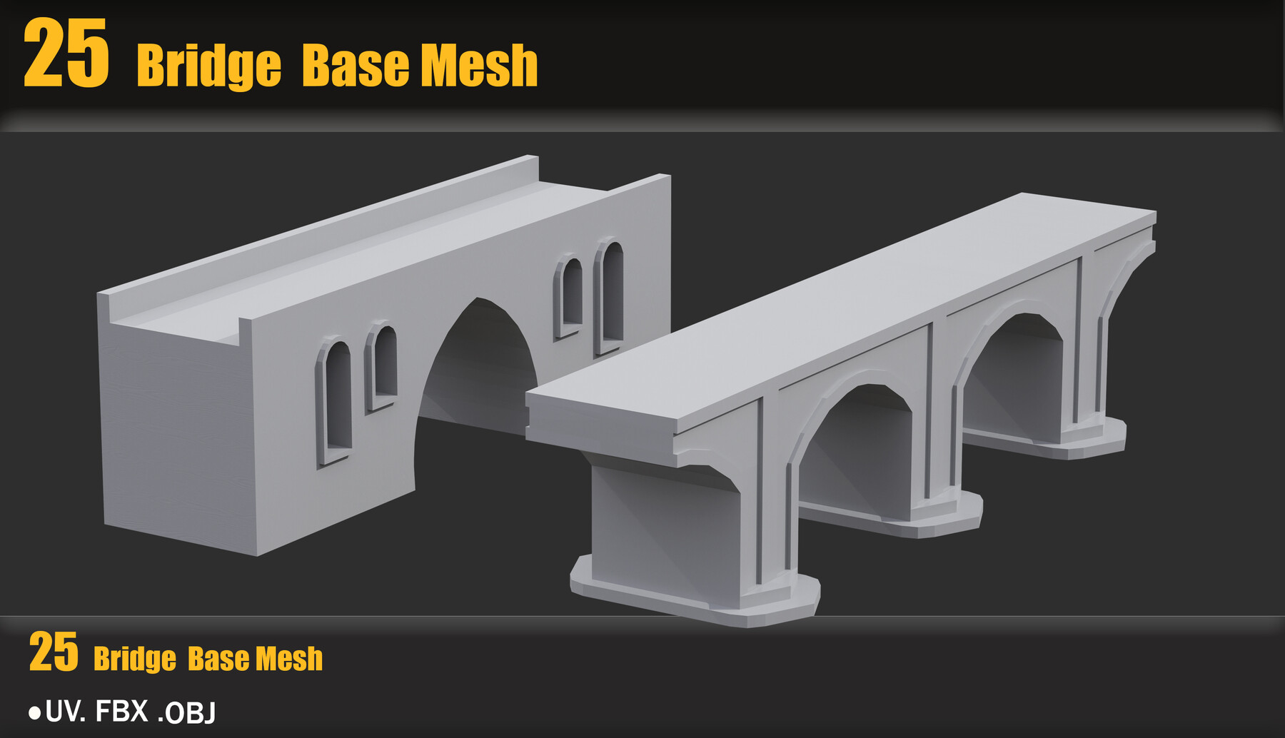 ArtStation - 25 Bridge Base Mesh | Resources