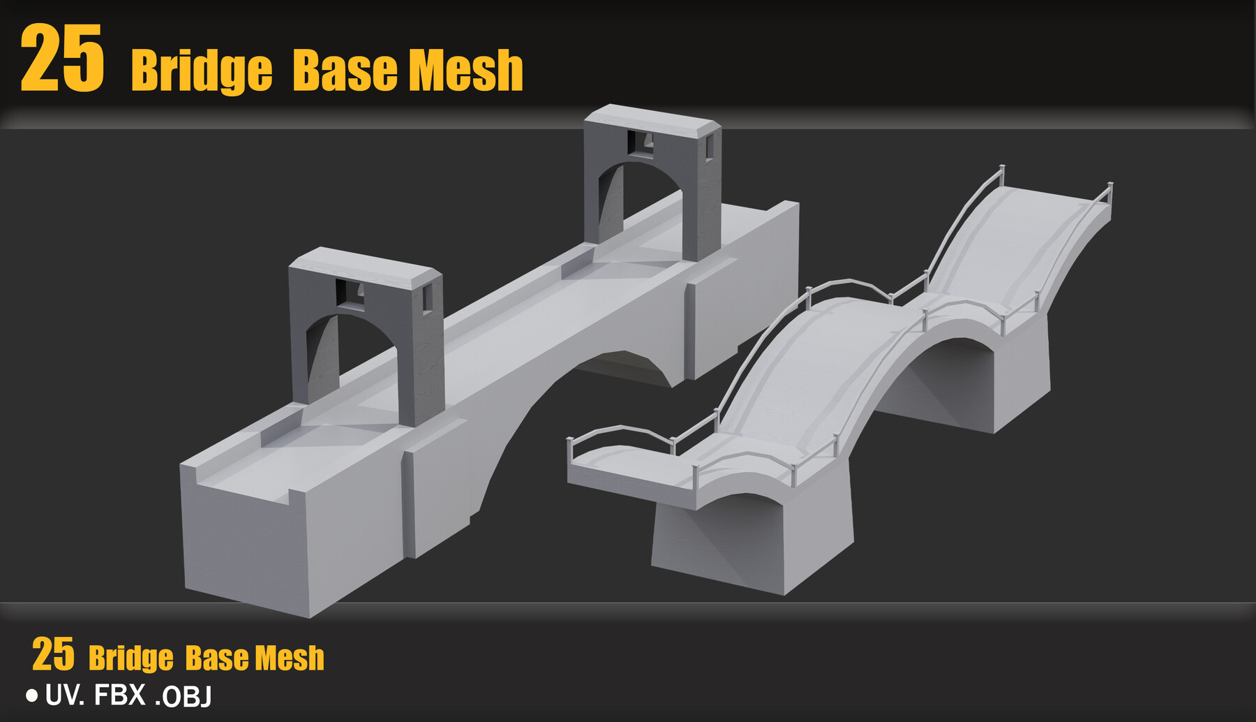 ArtStation - 25 Bridge Base Mesh | Resources
