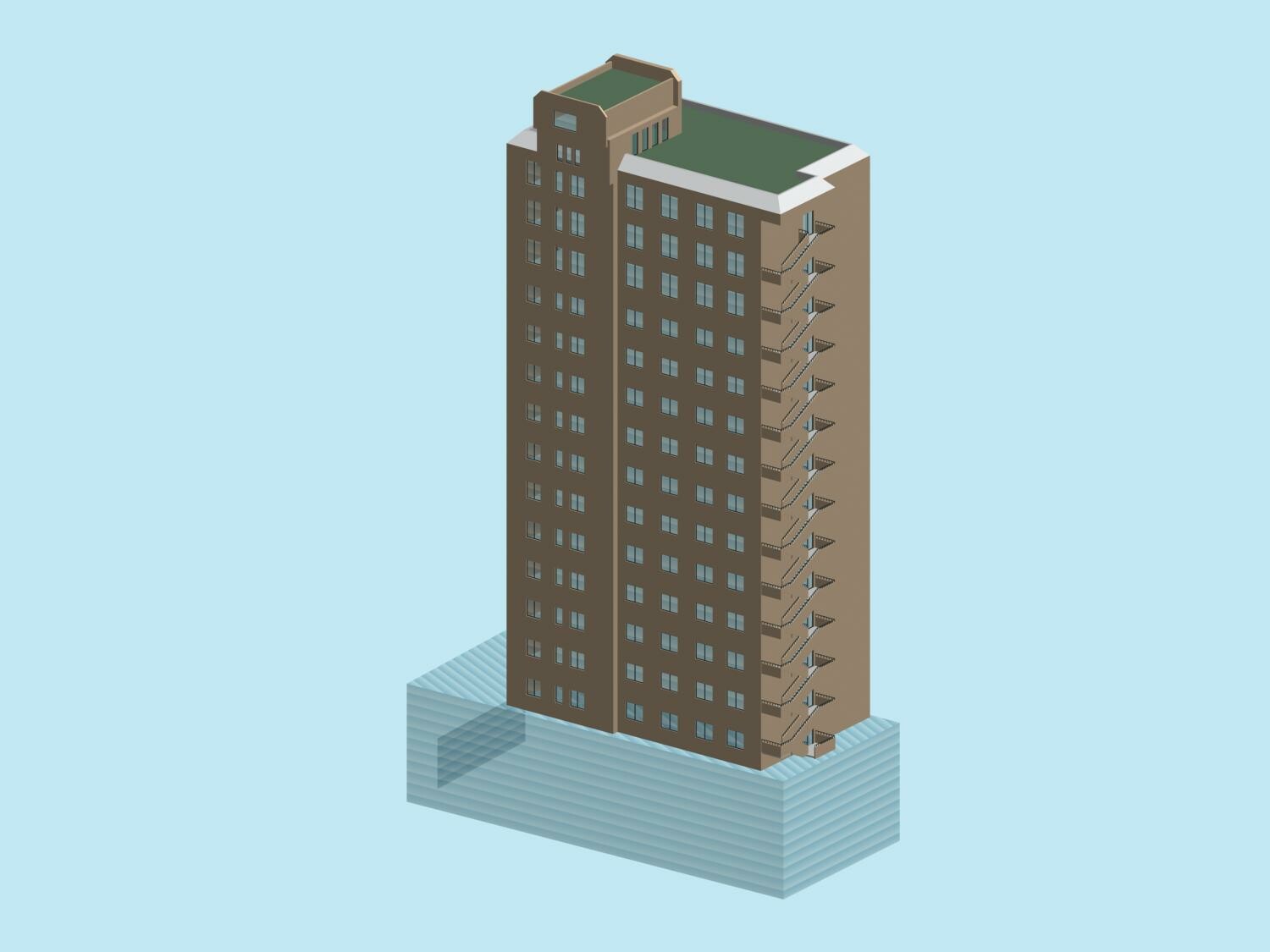 ArtStation - City hotel simple office building - 112 | Resources