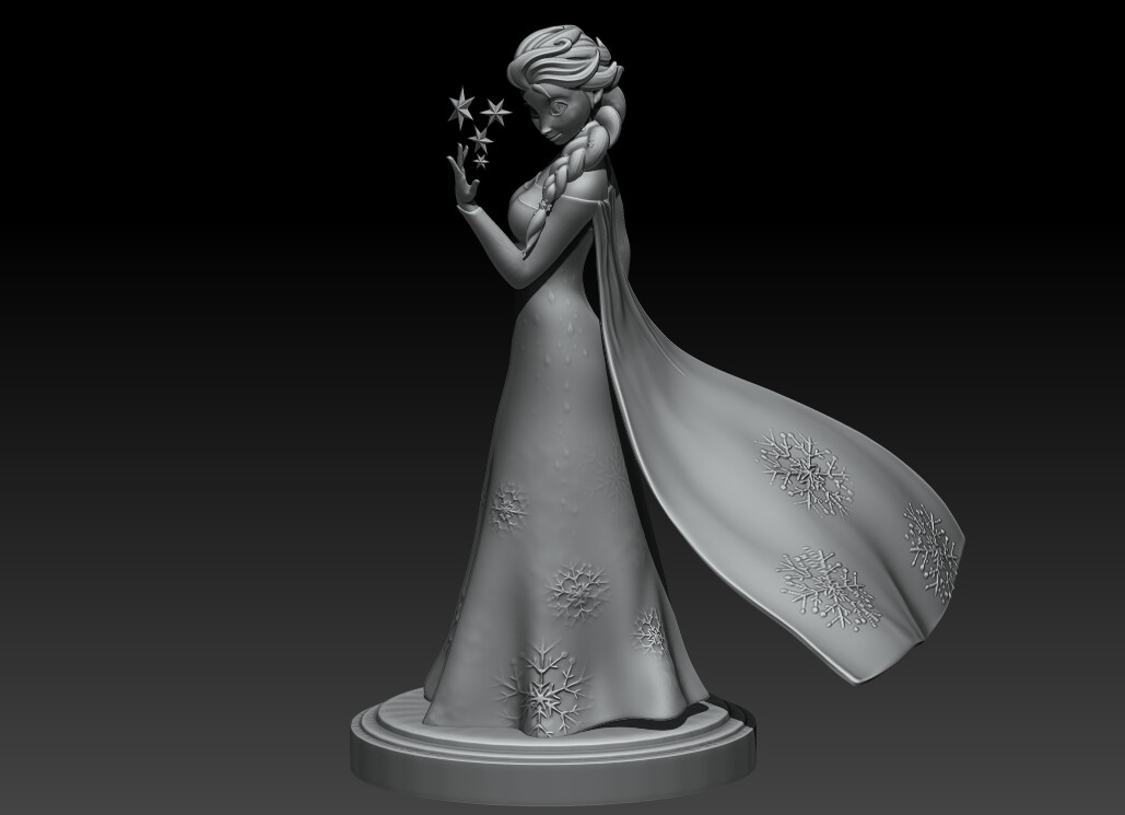 ArtStation - Elsa - Frozen Fan art 3D print model | Resources