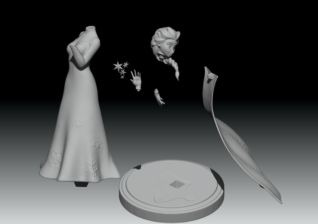 ArtStation - Elsa - Frozen Fan art 3D print model | Resources
