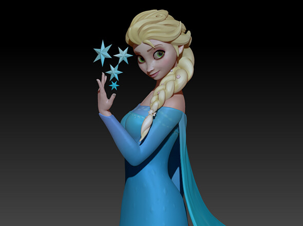ArtStation - Elsa - Frozen Fan art 3D print model | Resources