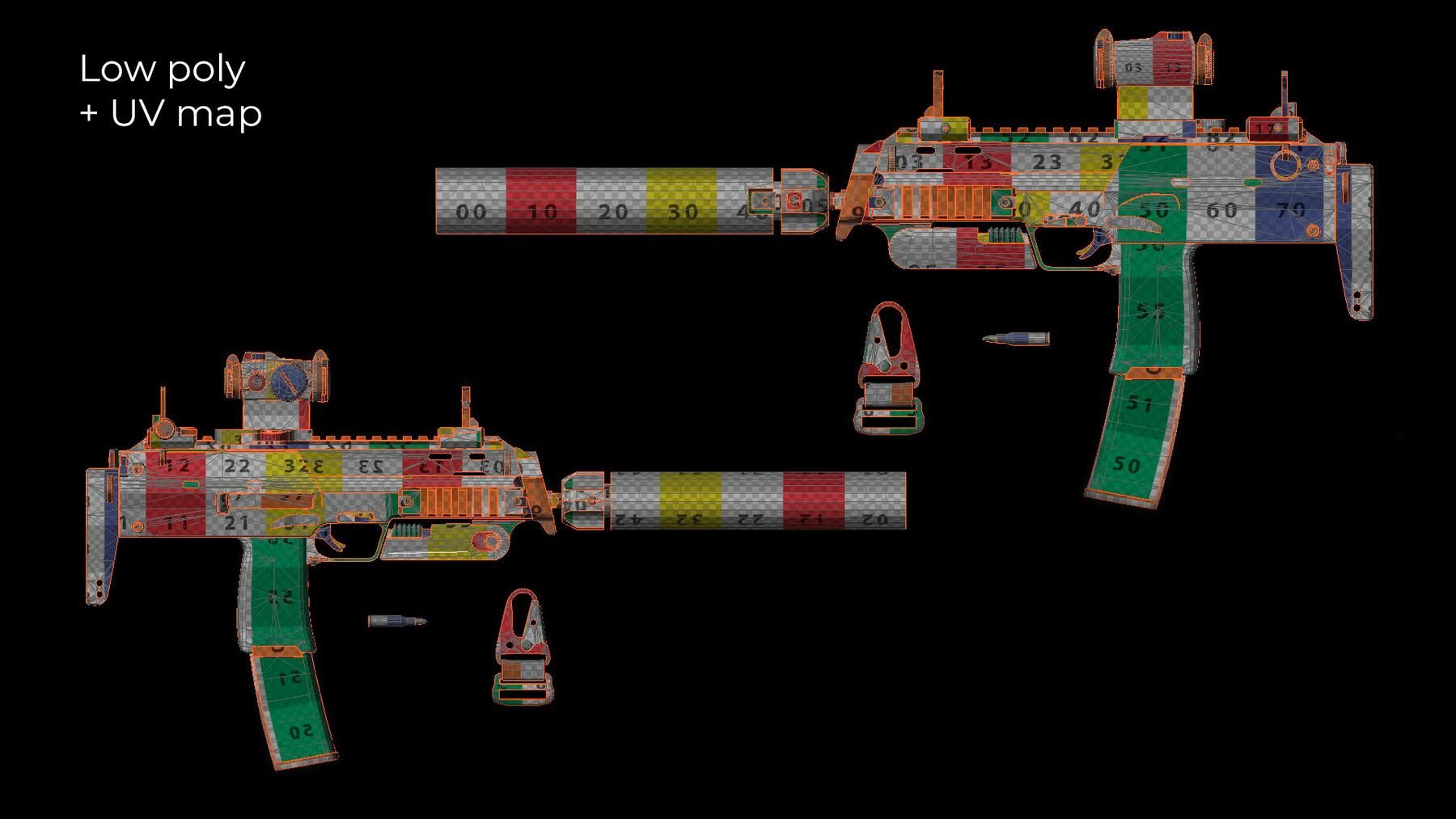 ArtStation - MP7 A1 + Micro T2 n Silencer | Game Assets